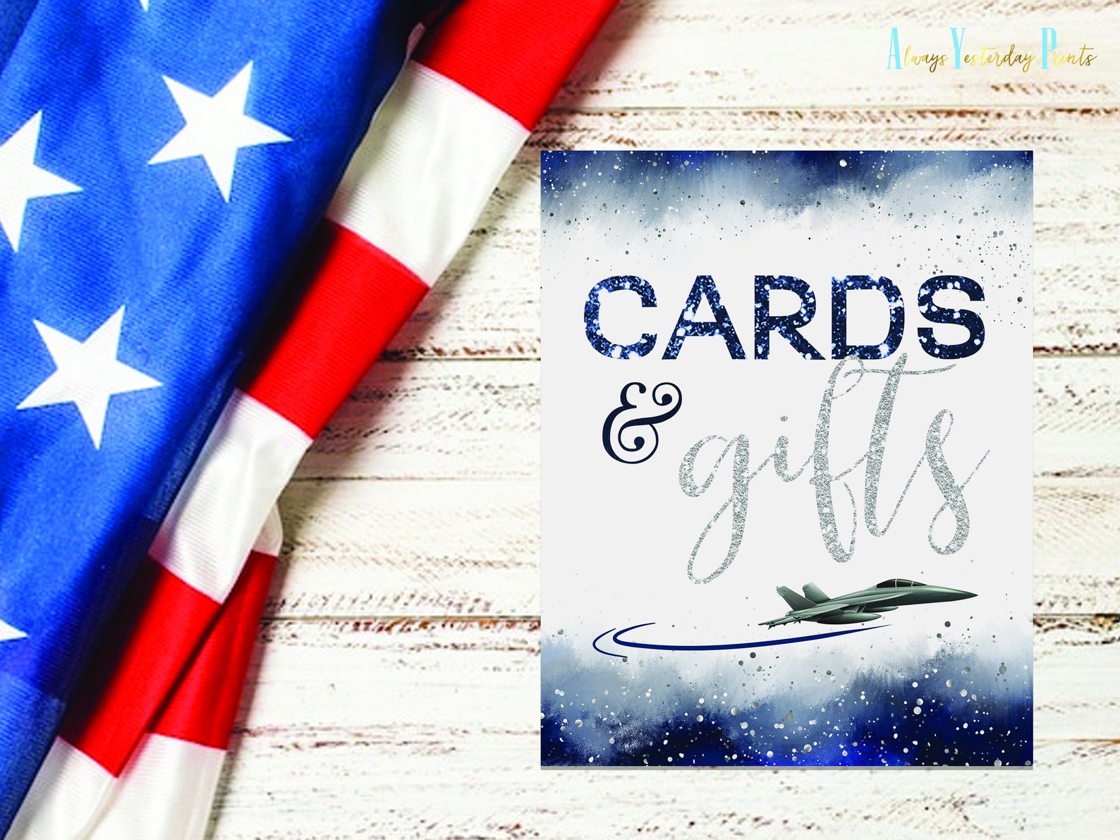 Cards and Gifts Sign Fighter Jet Theme Air Force - Etsy