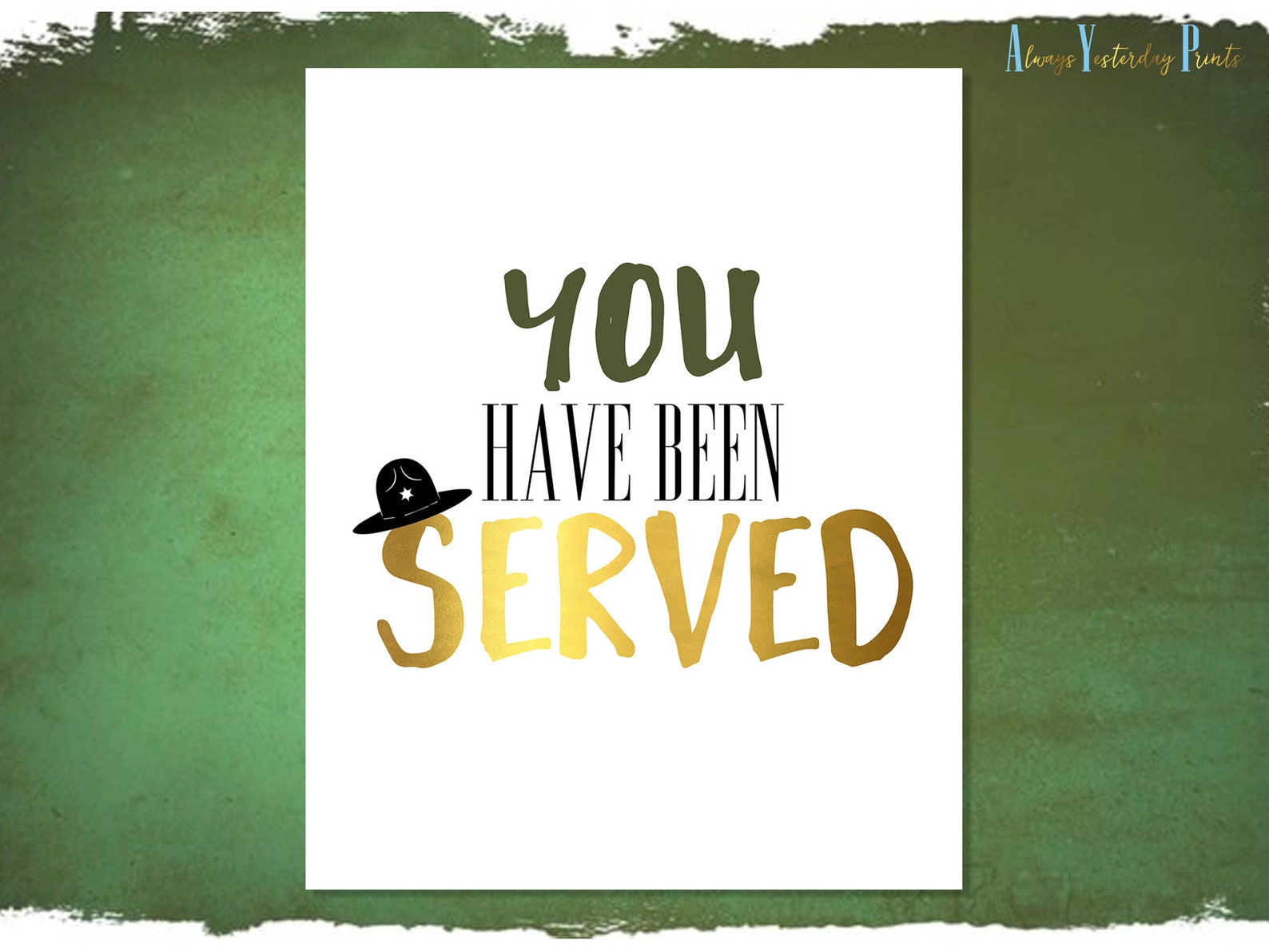 You Have Been Served Sheriff Party Printable Deputy Food - Etsy