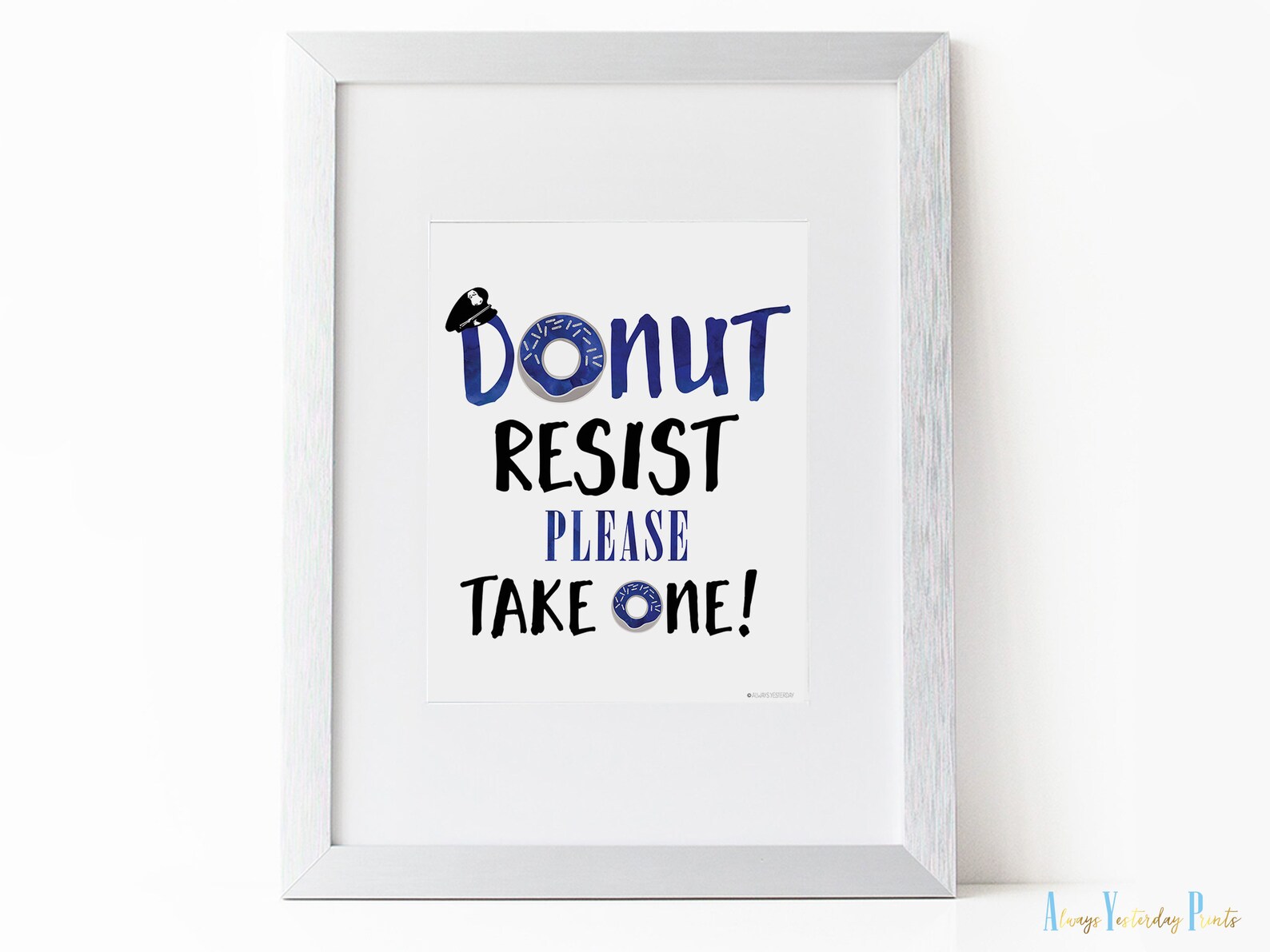 Donut Resist Please Take One Printable Party Sign | Police Decor |cop ...