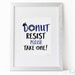 Police Party Decor Donut Resist Please Take One Printable Sign Cop ...