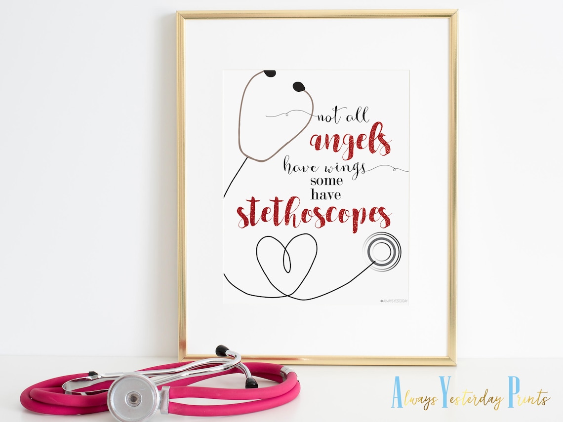 Nurse Quote Not All Angels Have Wings Some Have Stethoscopes - Etsy