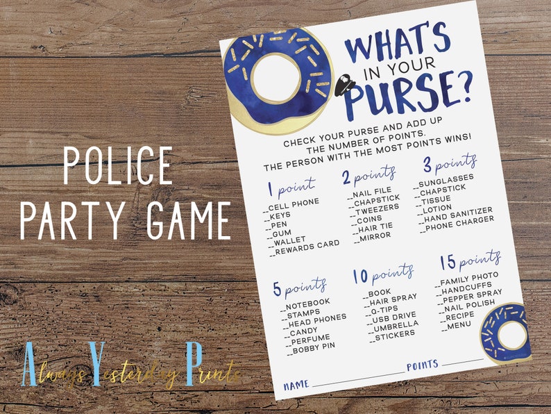 What's in Your Purse Party Game Wedding Shower Bridal - Etsy