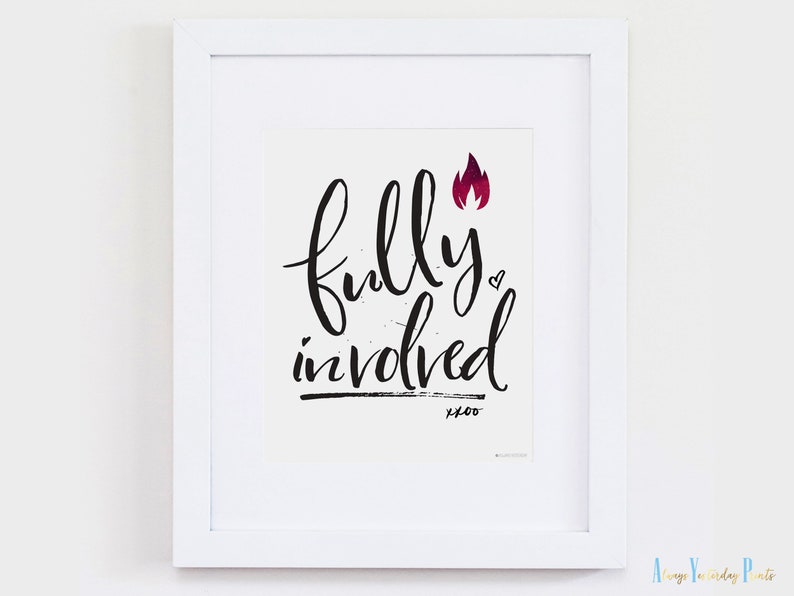 Firefighter Wedding Print | Fully Involved Anniversary Gift (digital ...