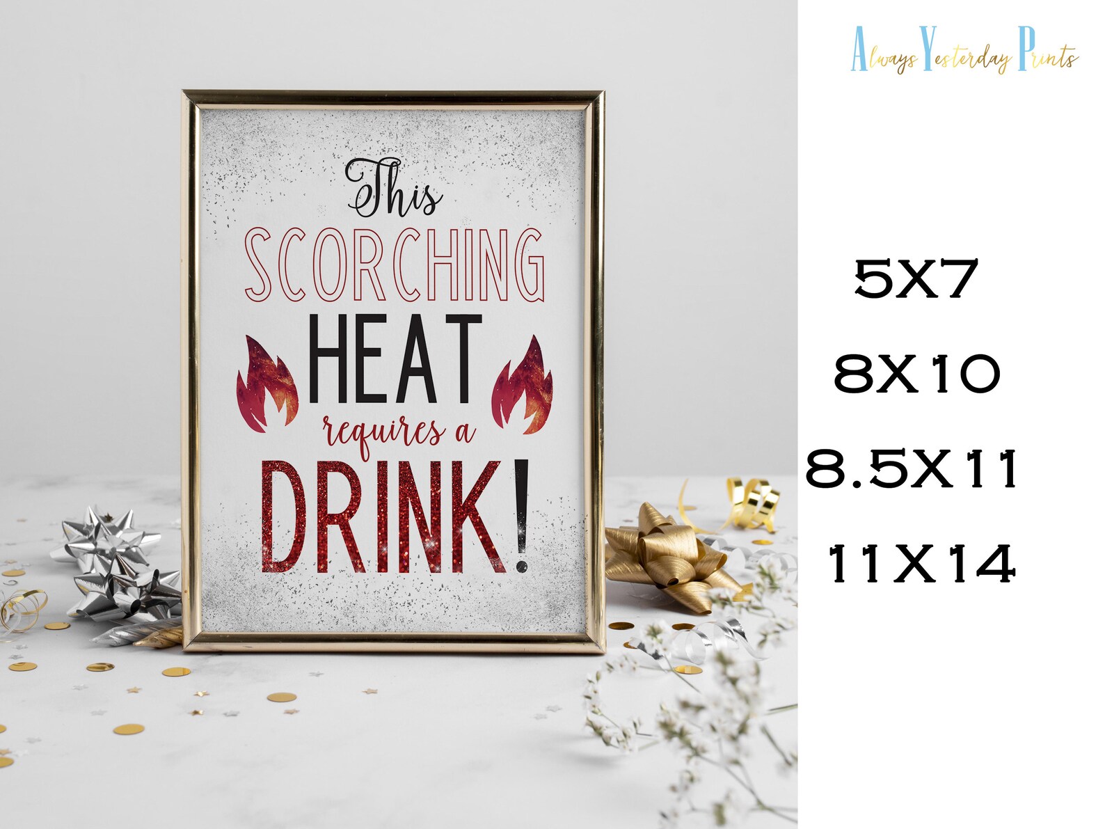 Firefighter Drink Table Sign This Scorching Heat Requires A - Etsy