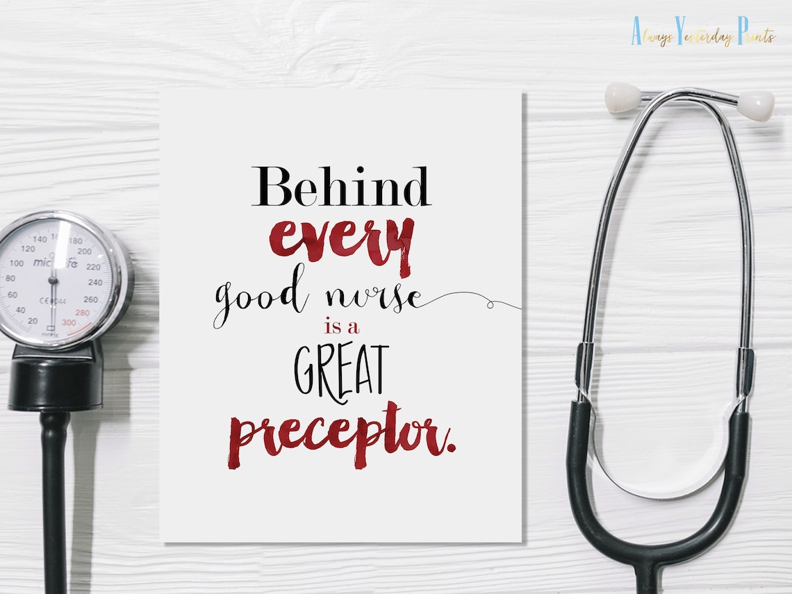 Nurse Preceptor Gift Behind Every Good Nurse is A Great | Etsy
