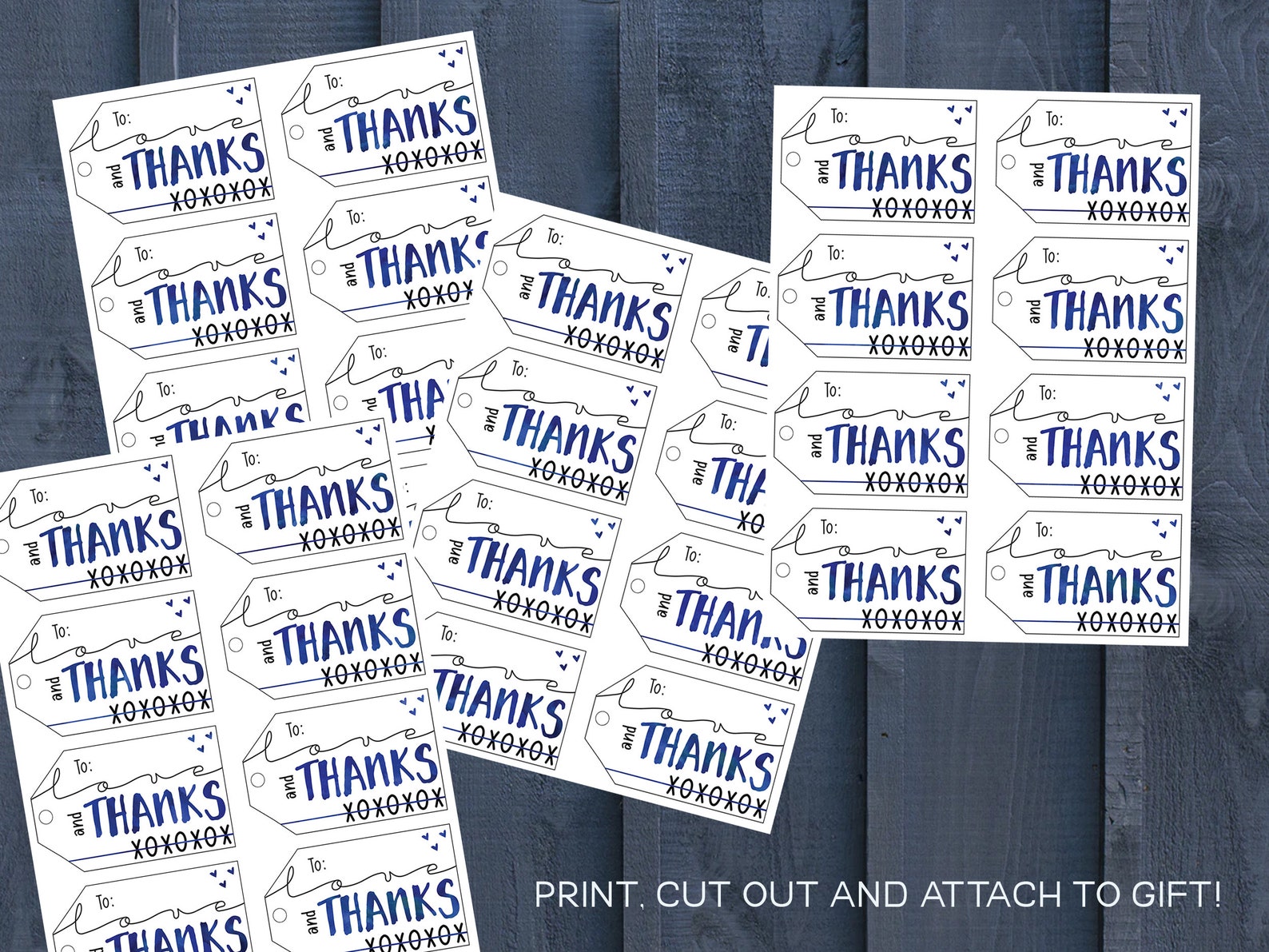 Police Gift Tags Love and Thanks Printable Labels Cop - Etsy