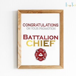 Battalion Chief Firefighter Printable Download | Promotion Party Print ...