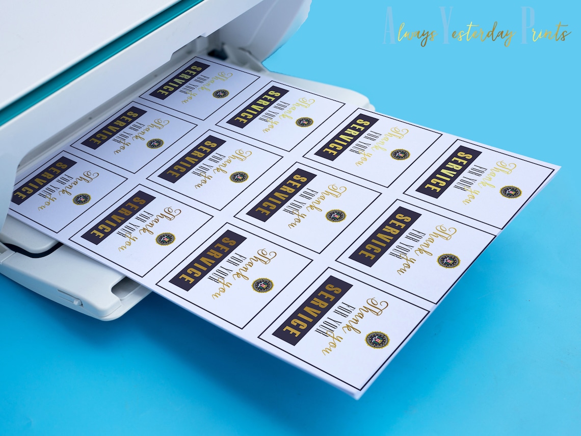 FBI Thank You for Your Service Gift Tags Feds Party Favor - Etsy