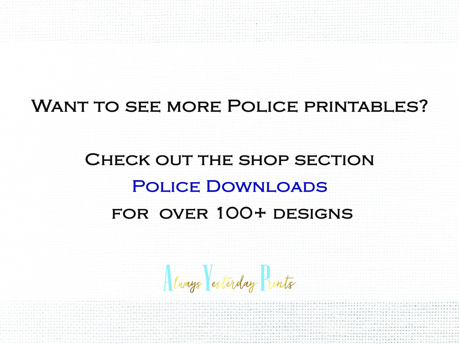 Police Gift Tags Love and Thanks Police Hat Printable Labels - Etsy