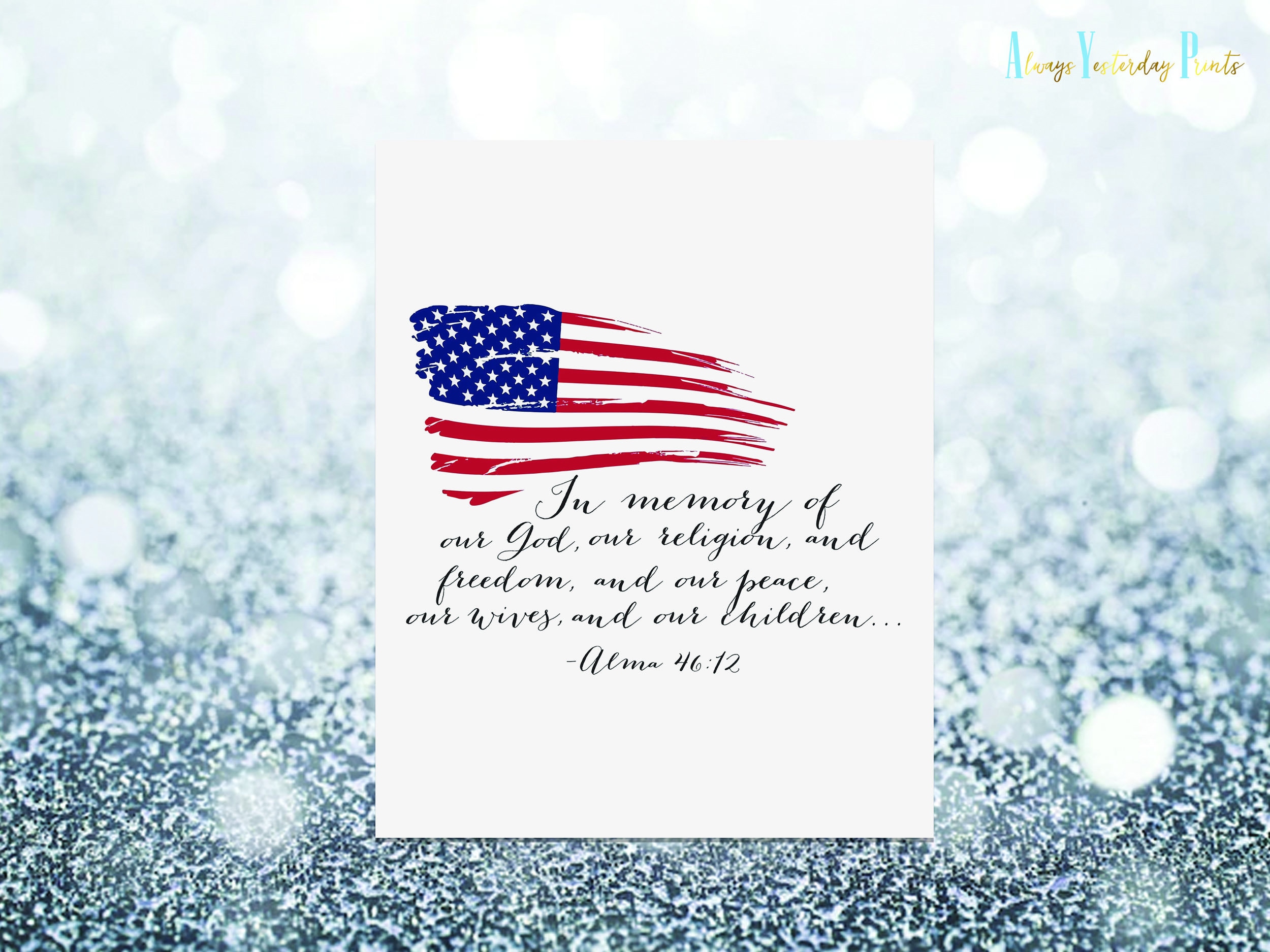 Mormon Patriotic Quotes Fourth Of July LDS Ministering Printable