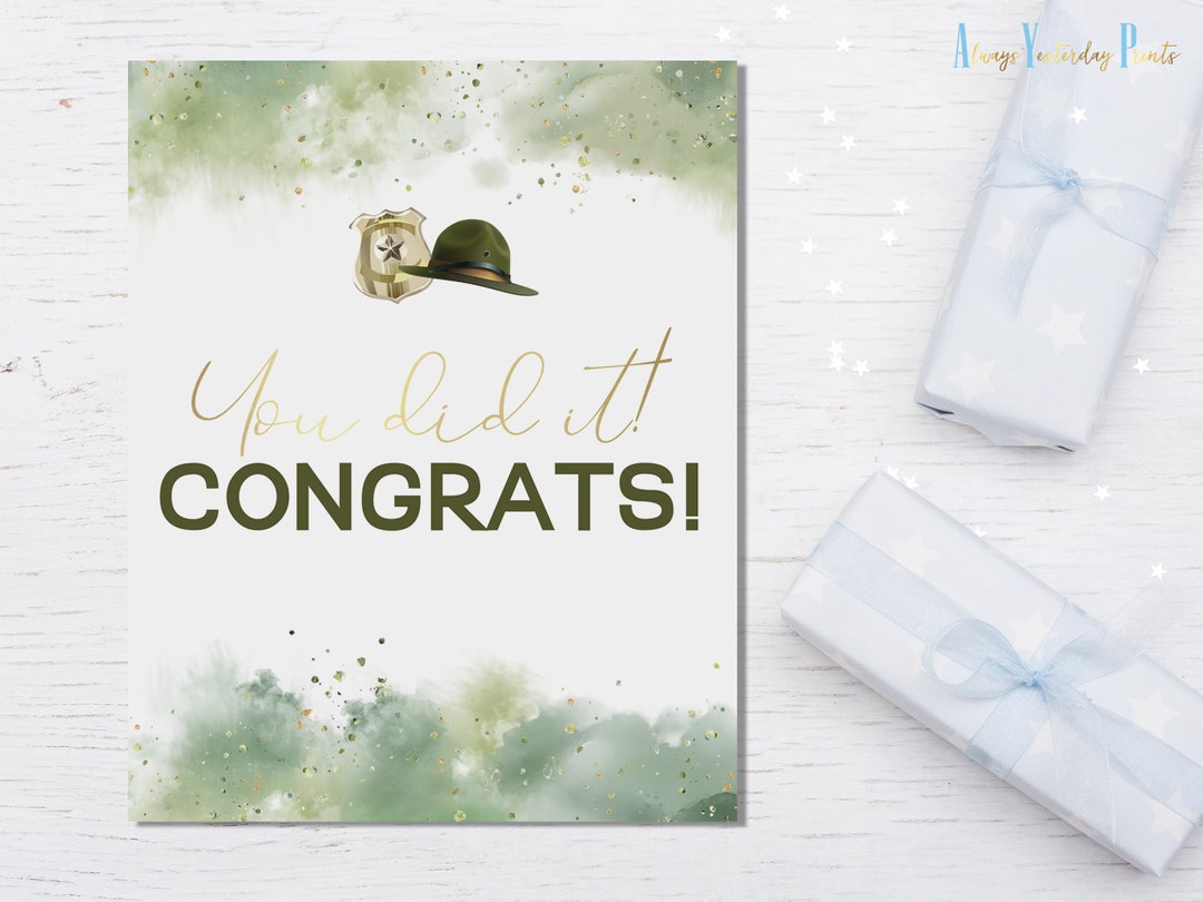 Sheriff Retirement Party Decor: Congrats Printable Sign (digital Download) - Etsy