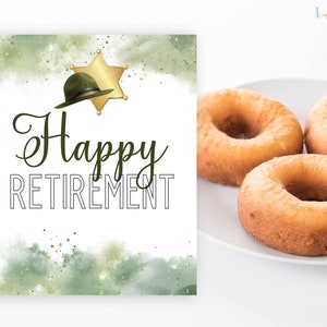 Sheriff Deputy Happy Retirement Party Sign | Police Table Printable ...