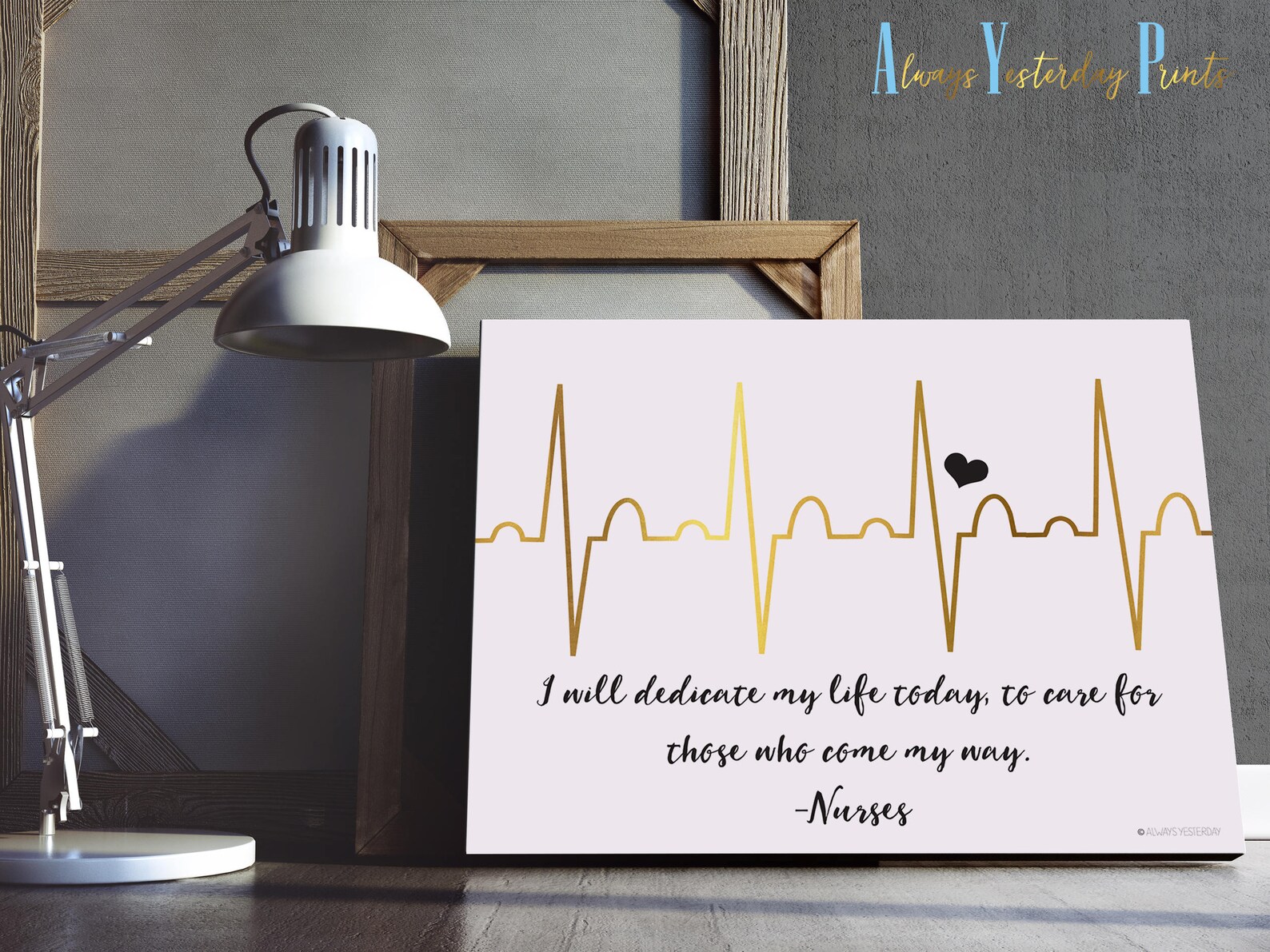 EKG I Will Dedicate My Life Today Nurse Quote Printable - Etsy