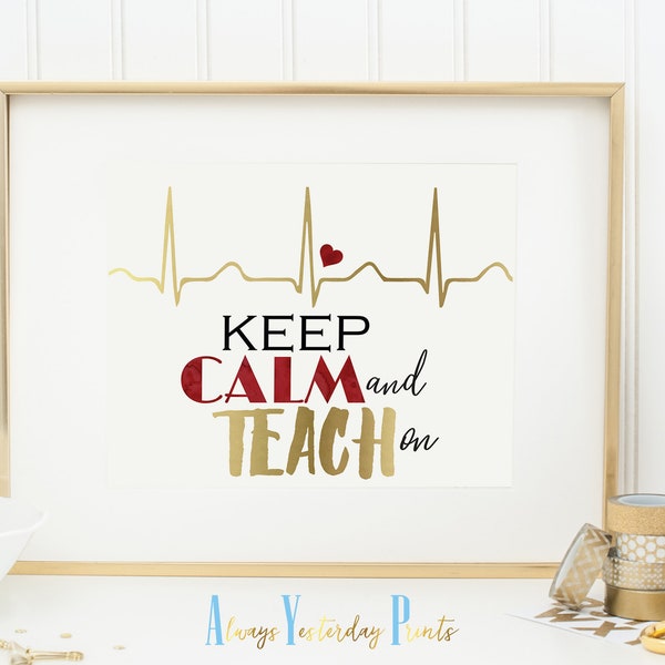 Keep Calm and Teach - Etsy