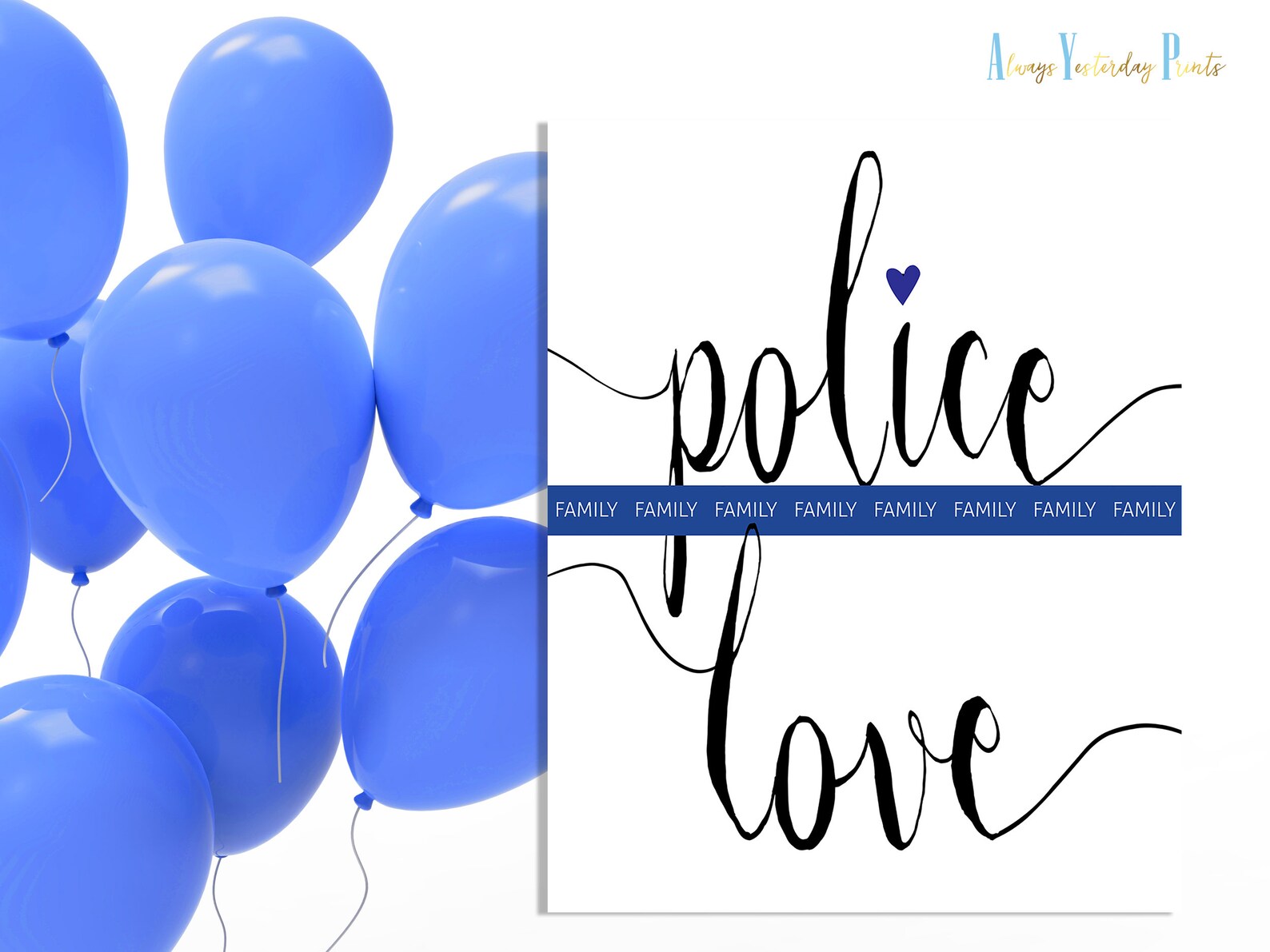 Love Police Officer Family Quote Cop Gift Idea Wedding | Etsy