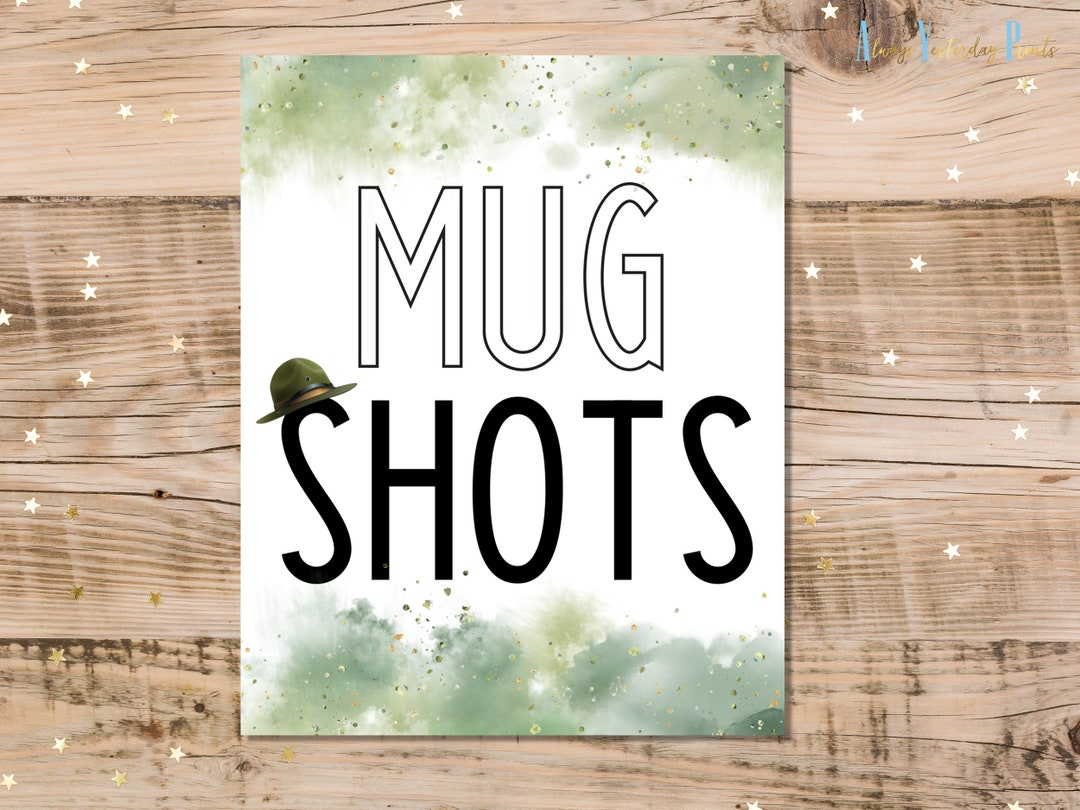 Sheriff Deputy Party Sign | Mug Shots Police Drink Table Printable ...