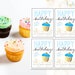 Primary Teacher Cupcake Happy Birthday Printable Tag - Etsy