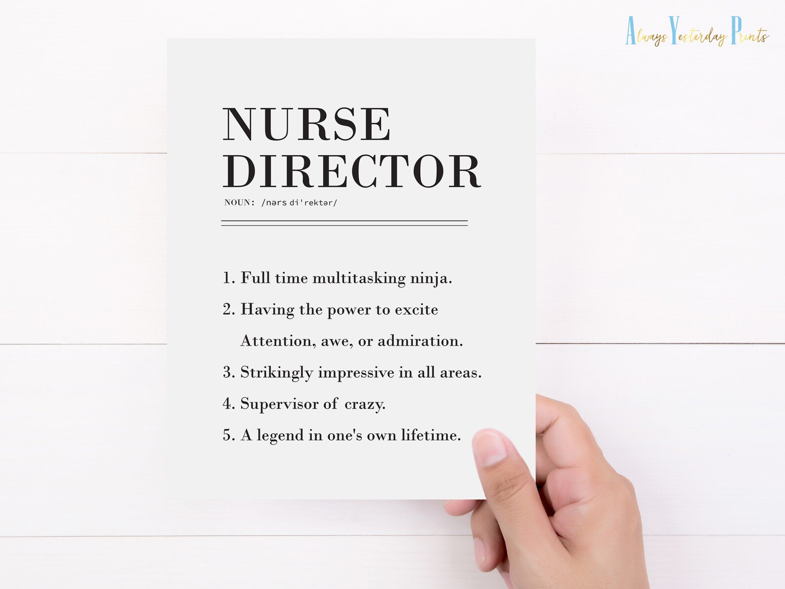 Nurse Director Definition Quote Retirment Party Print - Etsy