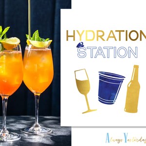 Police Party Decor | Hydration Station Sign | Food Table Decorations ...