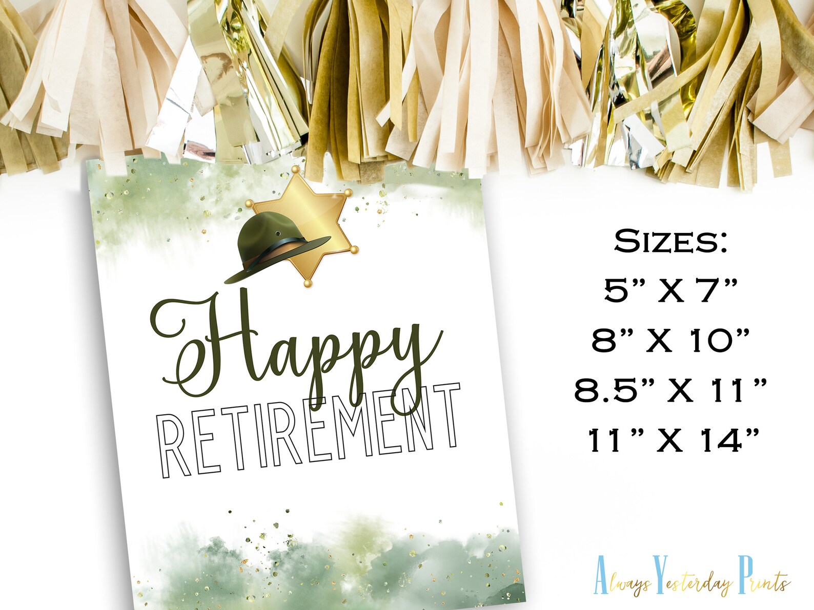 Sheriff Deputy Happy Retirement Party Sign Police Table - Etsy