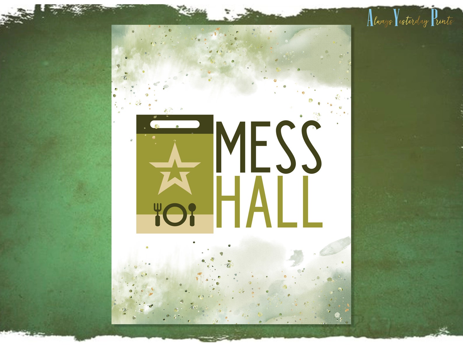 Mess Hall Printable Army Theme Food Table Military Party - Etsy