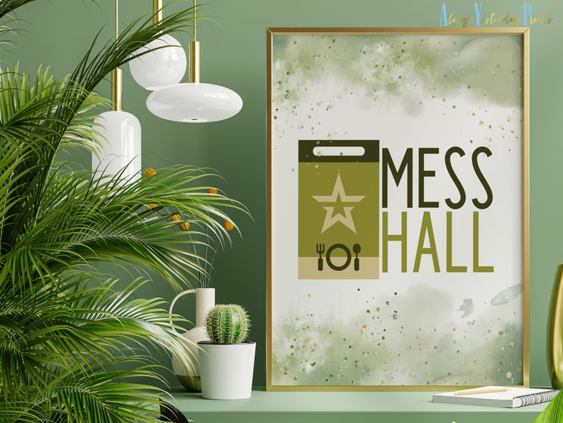 Mess Hall Printable Army Theme Food Table Military Party - Etsy