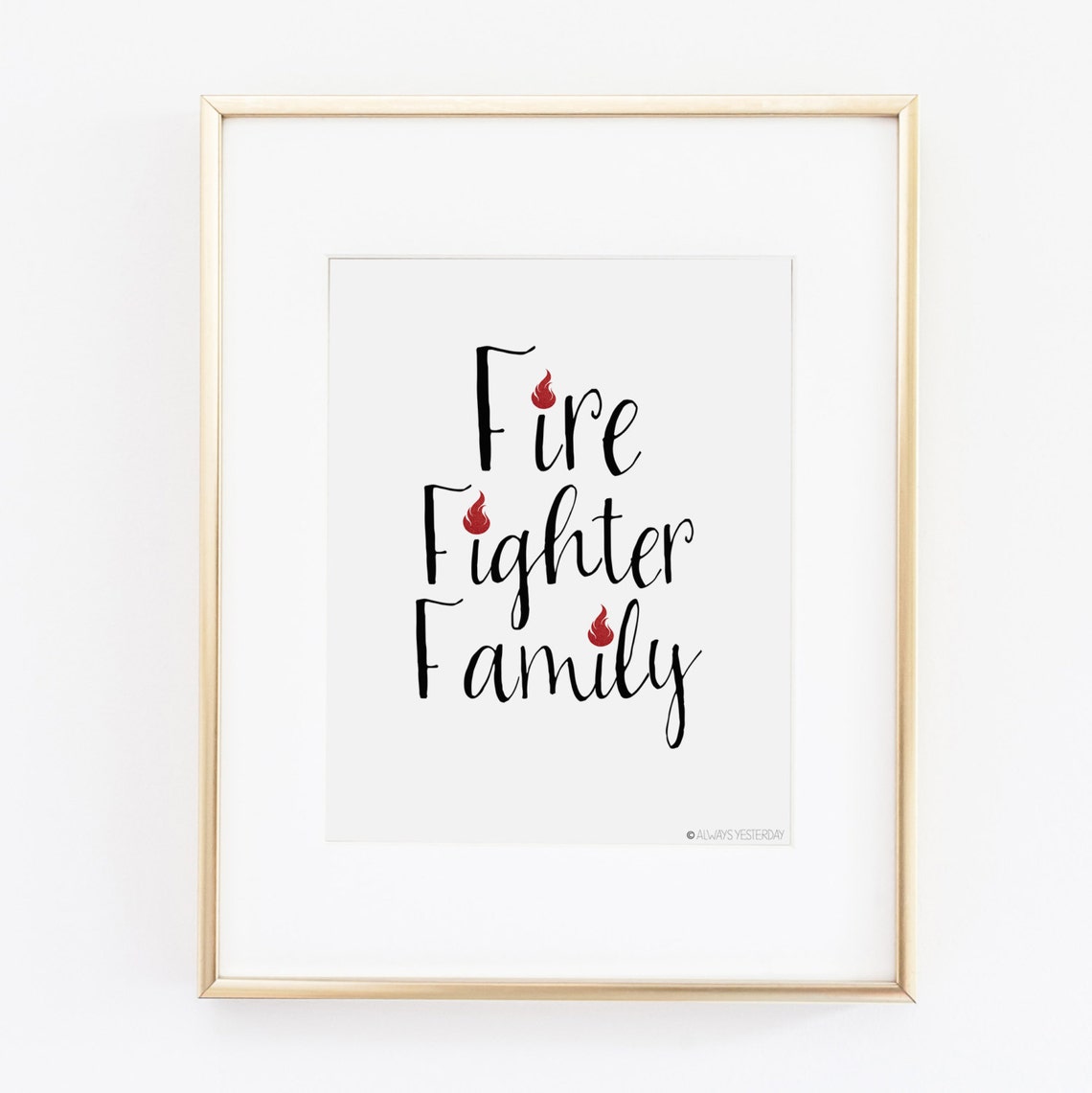 Firefighter Family Printable Quote Fire Wife Gift Station - Etsy