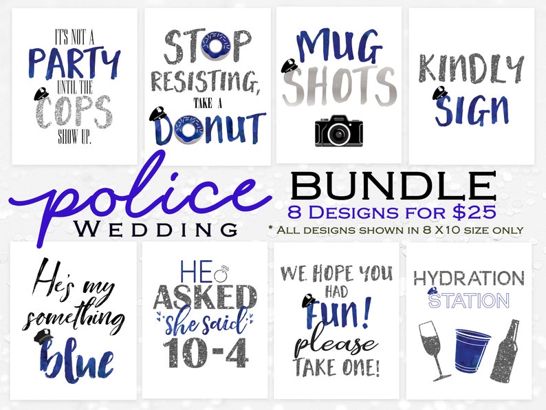 Police Officer Wedding Bundle Law Enforcement Bride and - Etsy