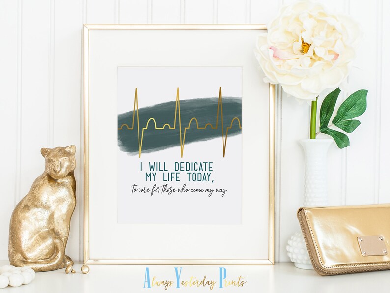 EKG I Will Dedicate My Life Today Nurse Quote Heart | Etsy