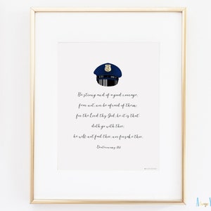 Police Scripture Printable Wall Art | Law Enforcement Quote Print ...