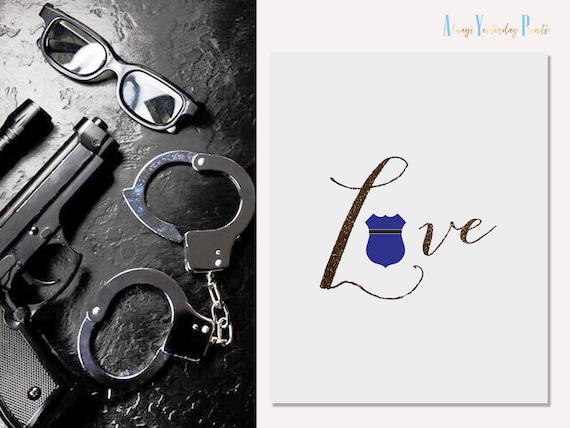 Police Officer Wedding Decor Love Police Badge Cop - Etsy
