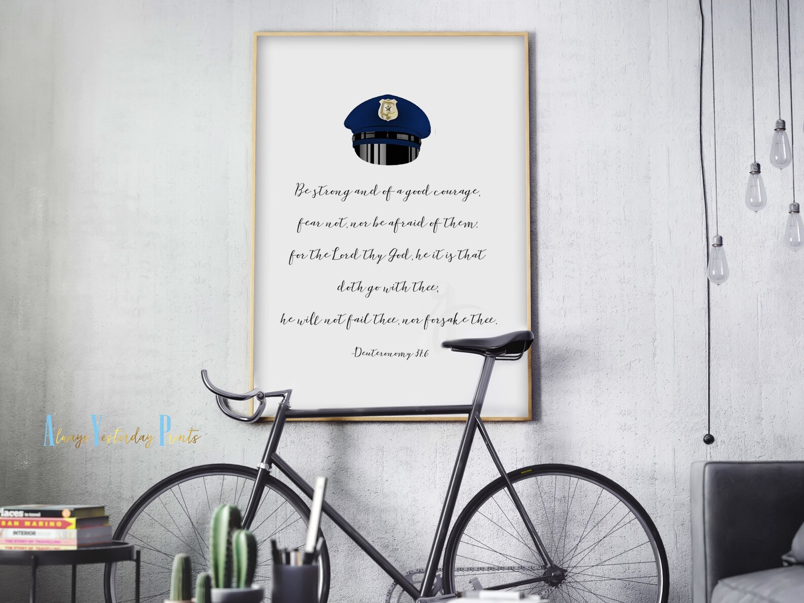 Police Scripture Printable Wall Art Law Enforcement Quote | Etsy