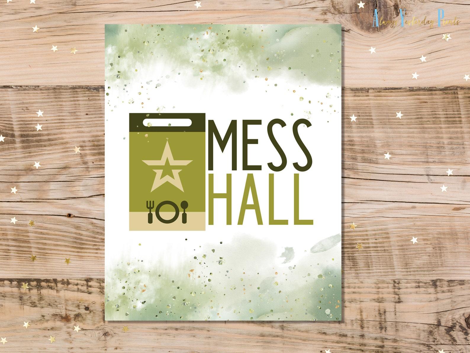 Mess Hall Sign: Army Theme Party Decor (digital Download) - Etsy