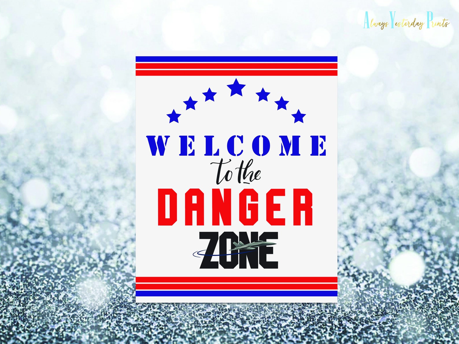 Welcome to the Danger Zone Print: Fighter Pilot Party Decor (digital ...