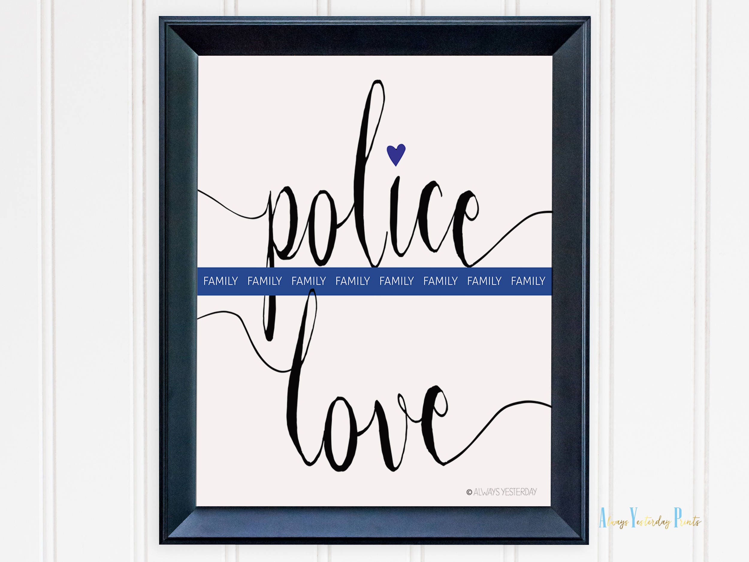 Love Police Officer Family Quote Cop Gift Idea Wedding - Etsy España