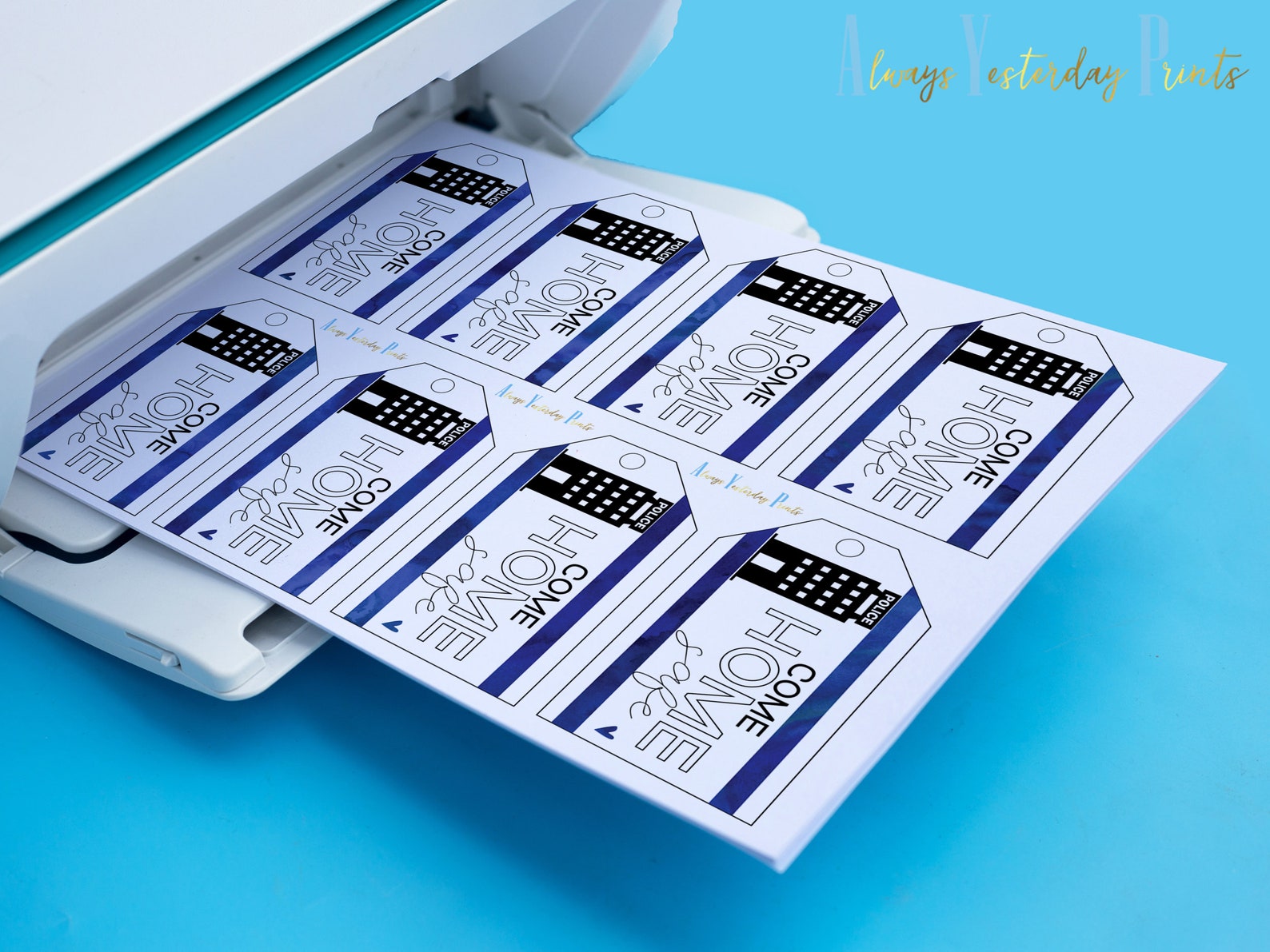 Police Gift Tags Come Home Safe Printable Labels Cop | Etsy