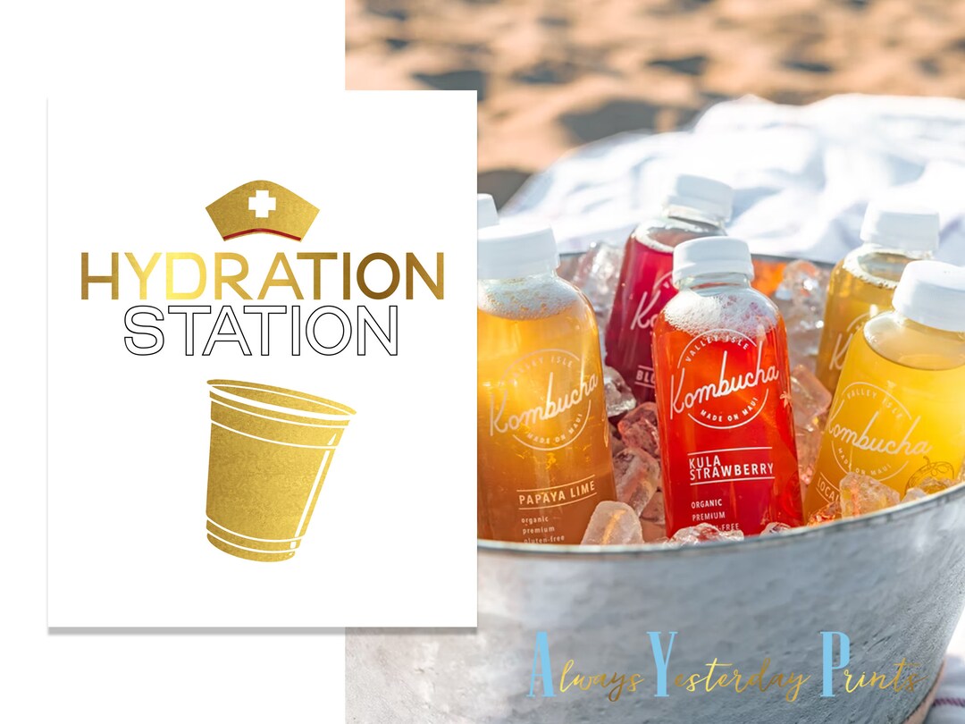 Nurse Party Drink Decor | Nurses Hydration Station | Nursing Student ...