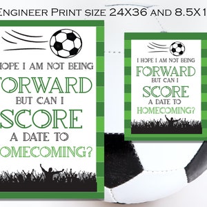 Homecoming Proposal Sign | Can I Score A Date to Homecoming| Soccer ...