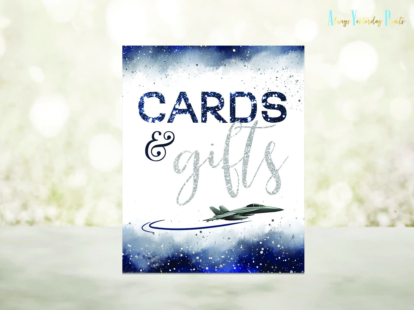 Cards and Gifts Sign Fighter Jet Theme Air Force - Etsy