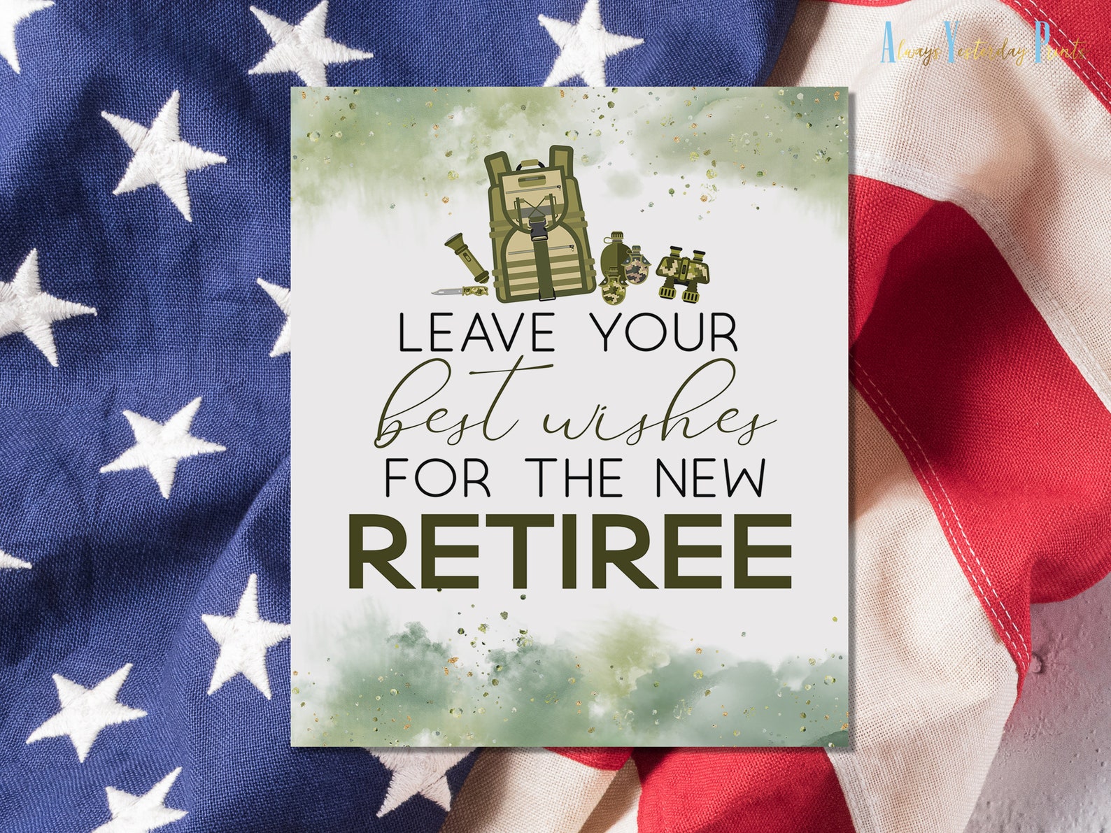 Army Retirement Party Leave Your Best Wishes for the New | Etsy