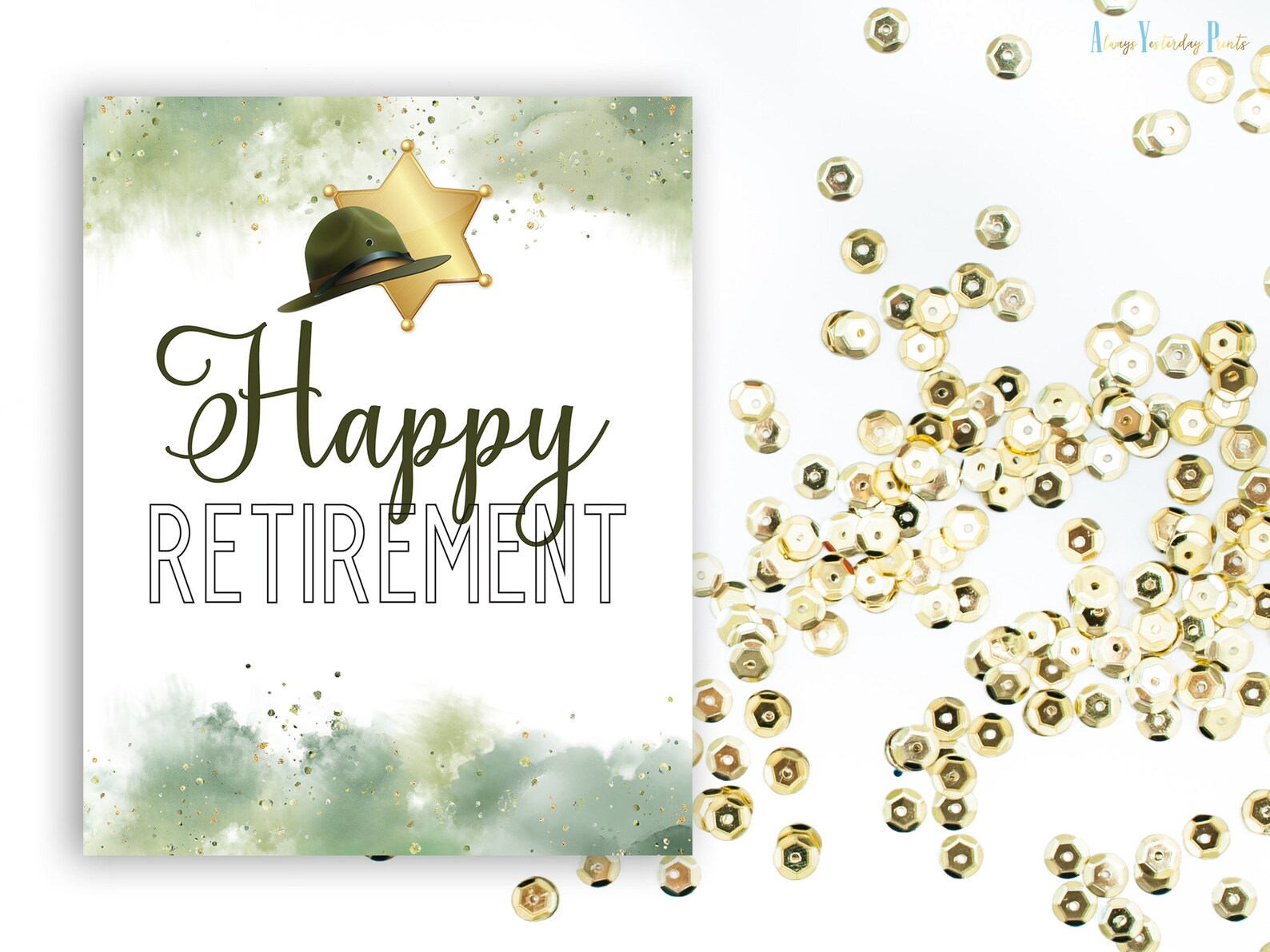 Sheriff Deputy Happy Retirement Party Sign Police Table - Etsy