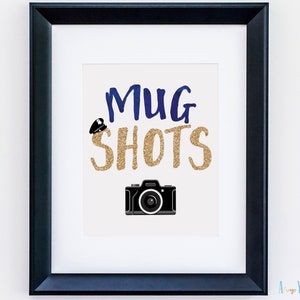 Police Mug Shots Photo Printable | Police Wedding Decor | Cop Photo ...