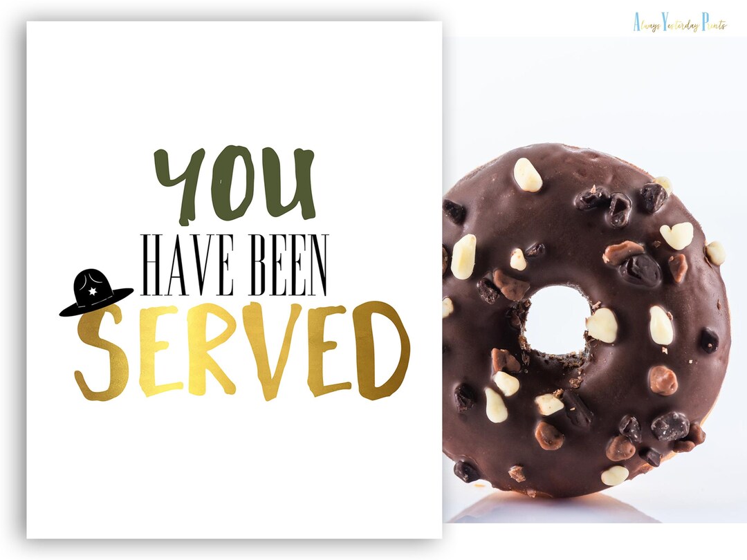 You Have Been Served Sheriff Party Printable | Deputy Food Table Sign ...