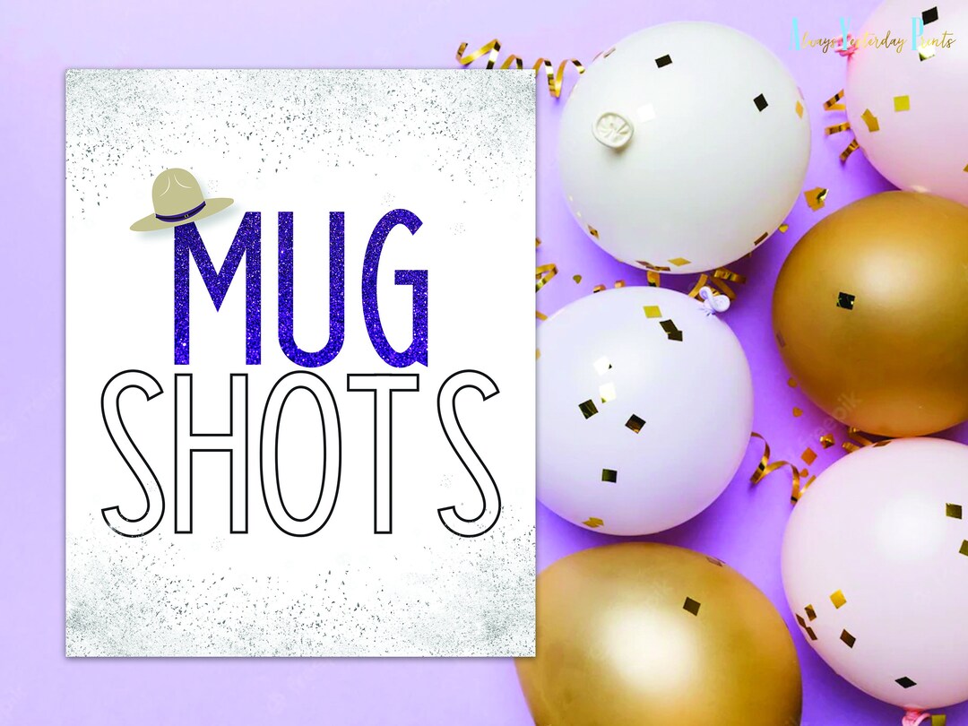 New York State Trooper Party Sign Mug Shots Drink Table Decor NY ...