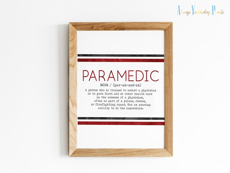 Paramedic Gift EMS Party Supplies Emergency First - Etsy UK