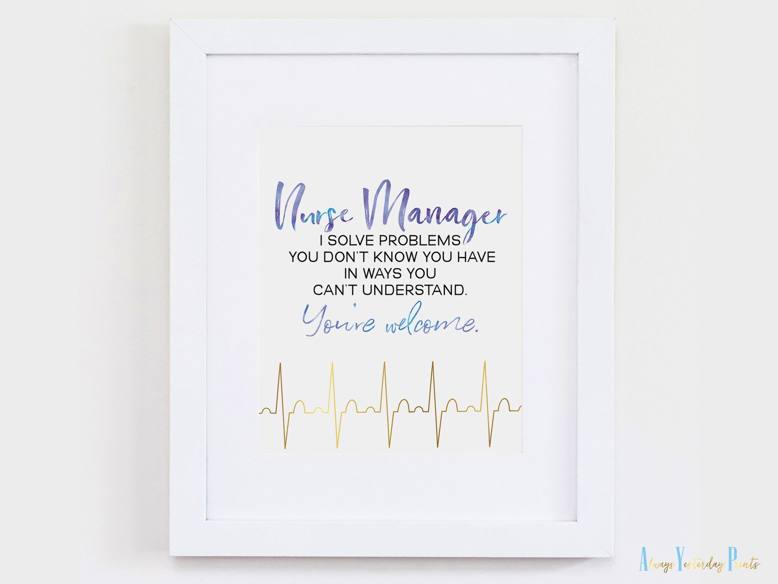 Nurse Manager Gift Nursing Quote Party Decor Hospital - Etsy