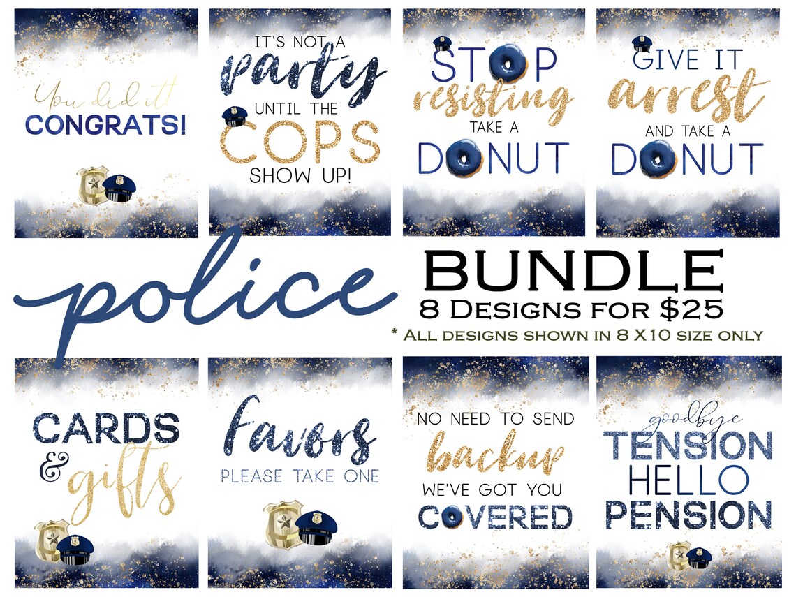 Police Party Package Bundle Police Banquet Decor Law - Etsy