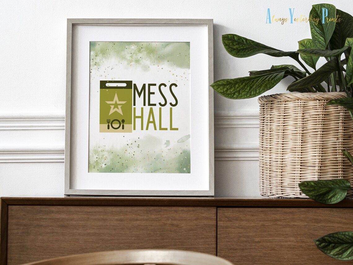 Mess Hall Printable Army Theme Food Table Military Party - Etsy