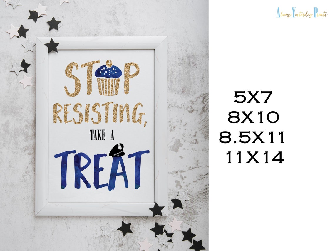 Stop Resisting Take A Treat Police Wedding Cop Dessert | Etsy