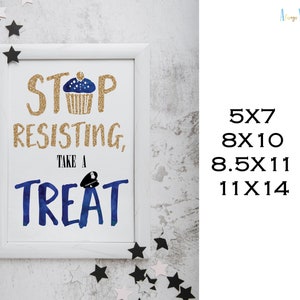 Stop Resisting Take A Treat | Police Wedding | Cop Dessert Poster ...